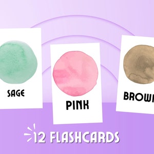 Printable Colors Early Learning Flash Cards for Toddlers, Preschool ...