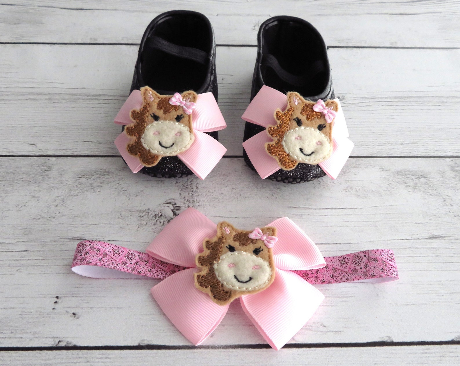 First Rodeo Outfit in Cow Print and Light Pink Bandana First - Etsy