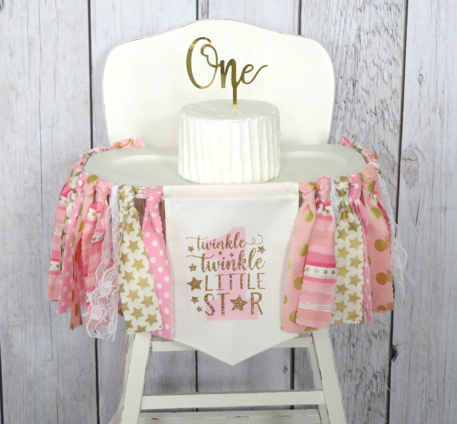 Twinkle Star High Chair Banner for Her First Birthday Party - Twinkle ...