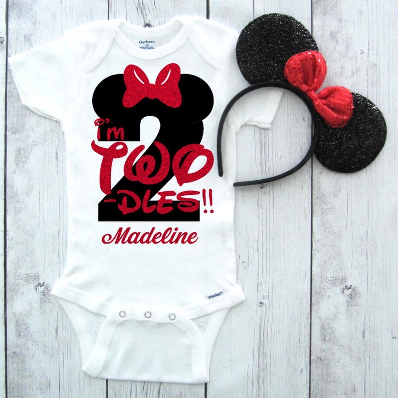 Red Minnie Mouse Two-dles Outfit - 2nd Bday Dress, Cake Smash Outfit ...