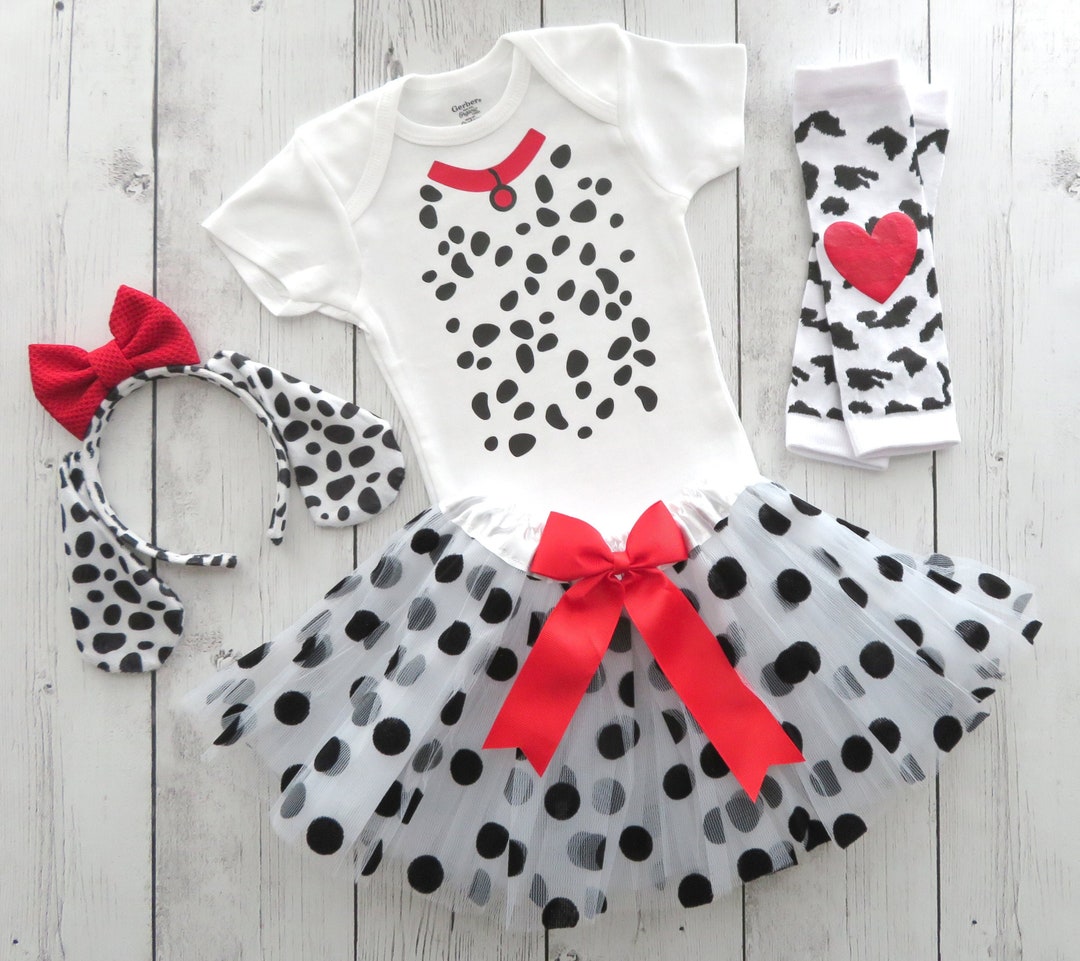 Dalmatian Halloween Costume With Tutu for Toddler - Baby Girl Halloween ...