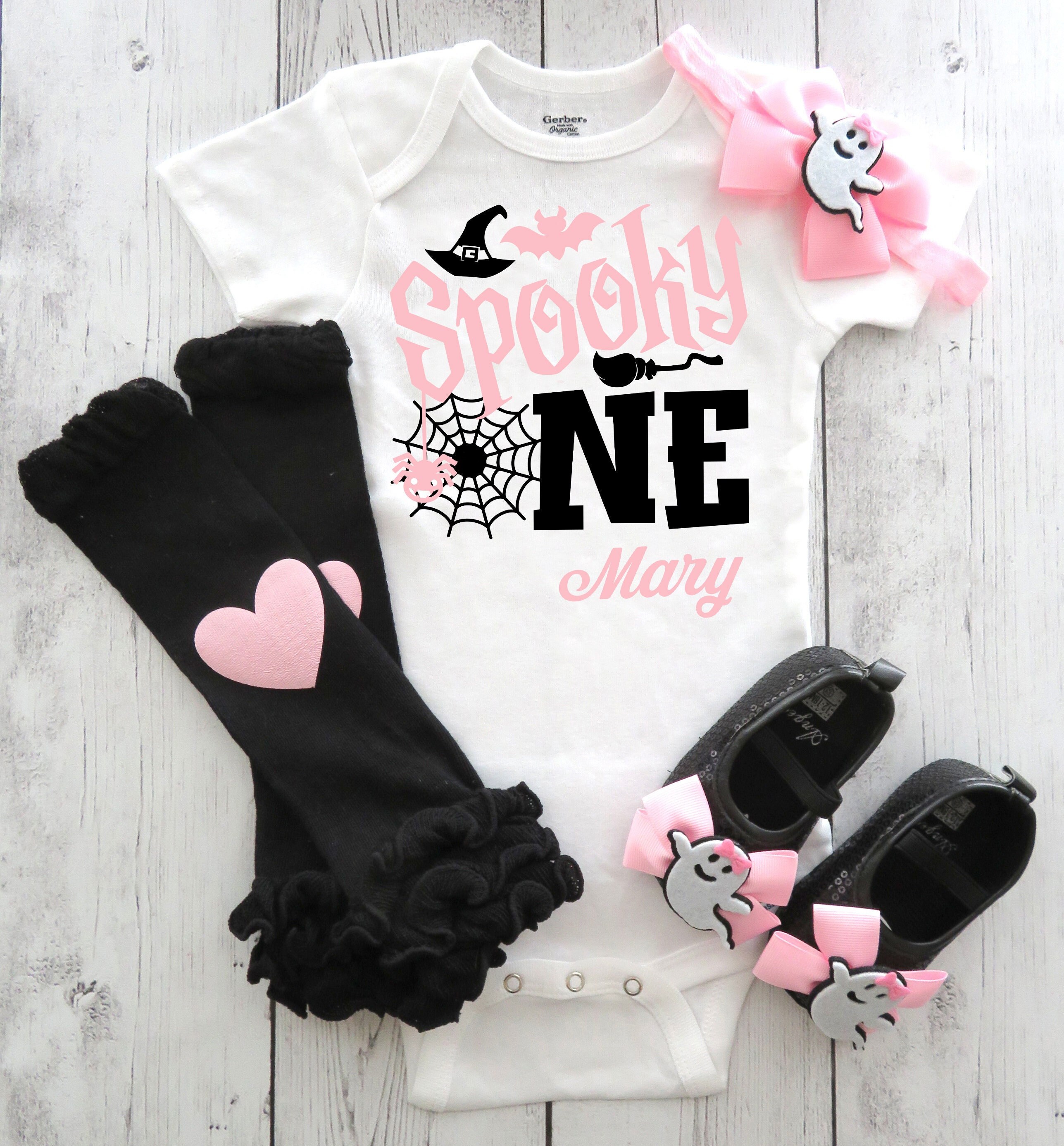 Spooky One Birthday Outfit in Light Pink and Black Our - Etsy