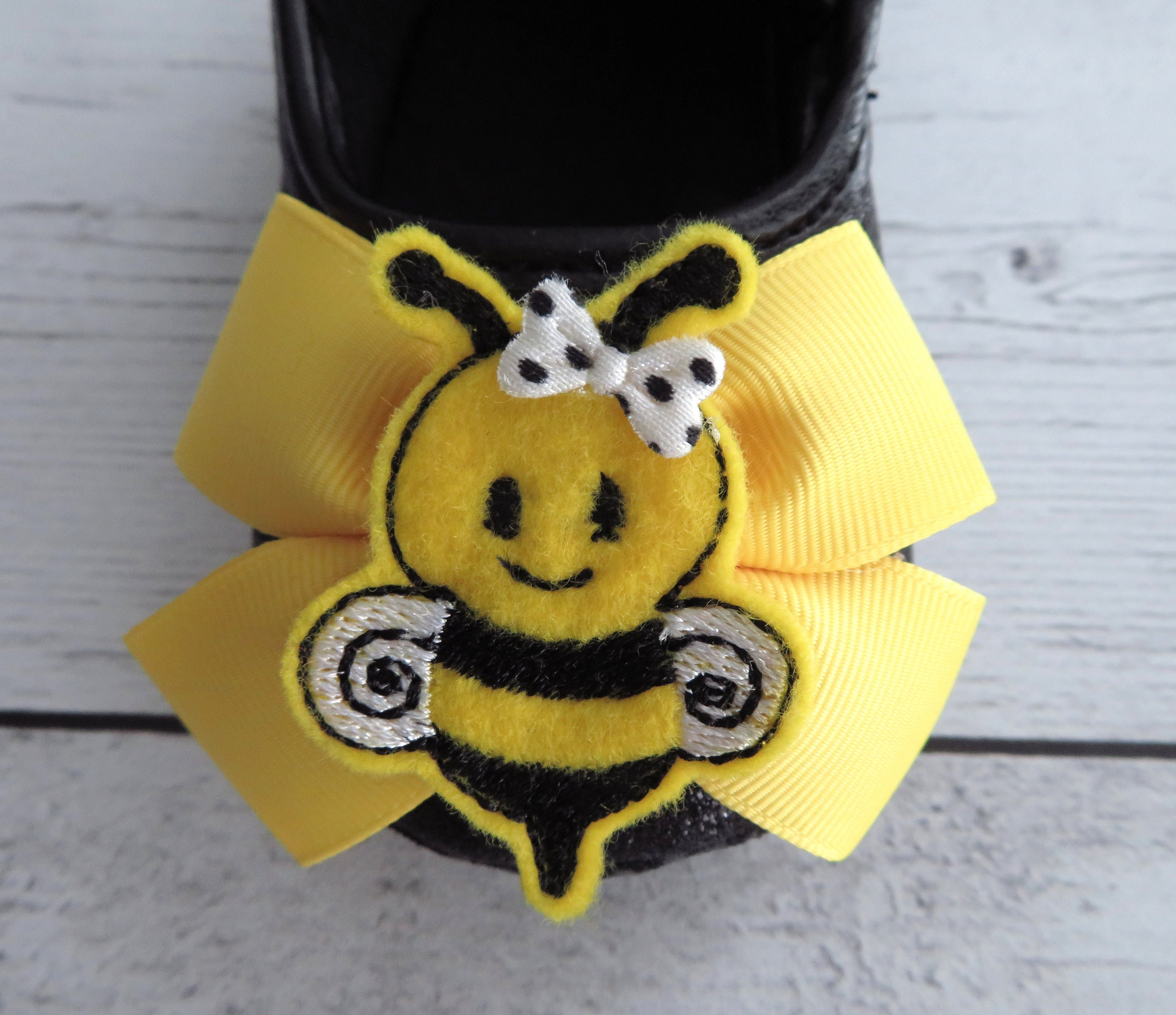 Bee First Birthday Shoes & Headband Set in Black and Yellow - My 1st ...
