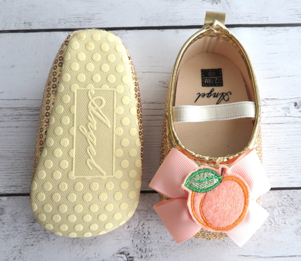 Peaches First Birthday Shoes & Headband Set - Sweet One Birthday, 1st ...