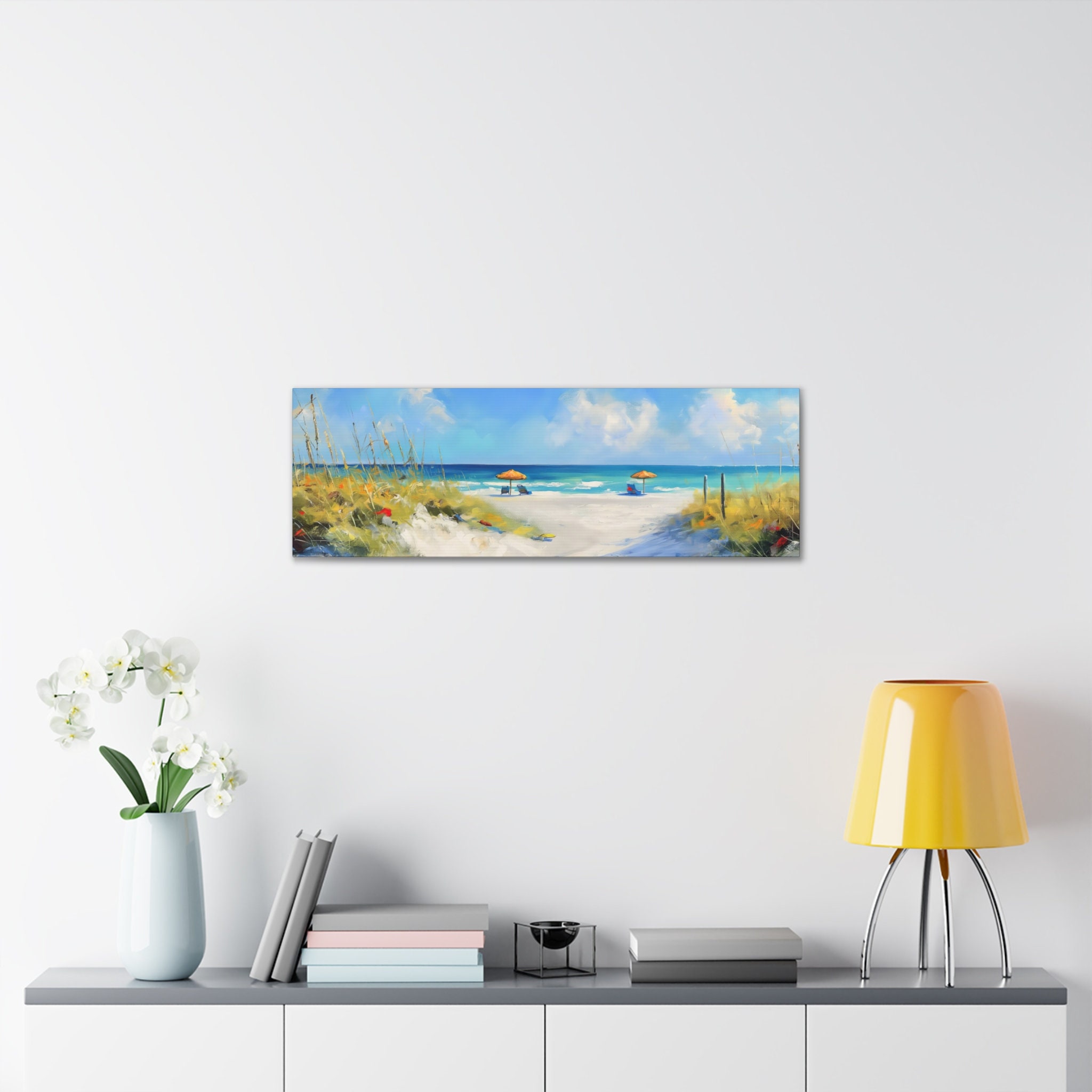 Emotional Seascape: Expressionist Beach Canvas | Serene Beach Scene ...