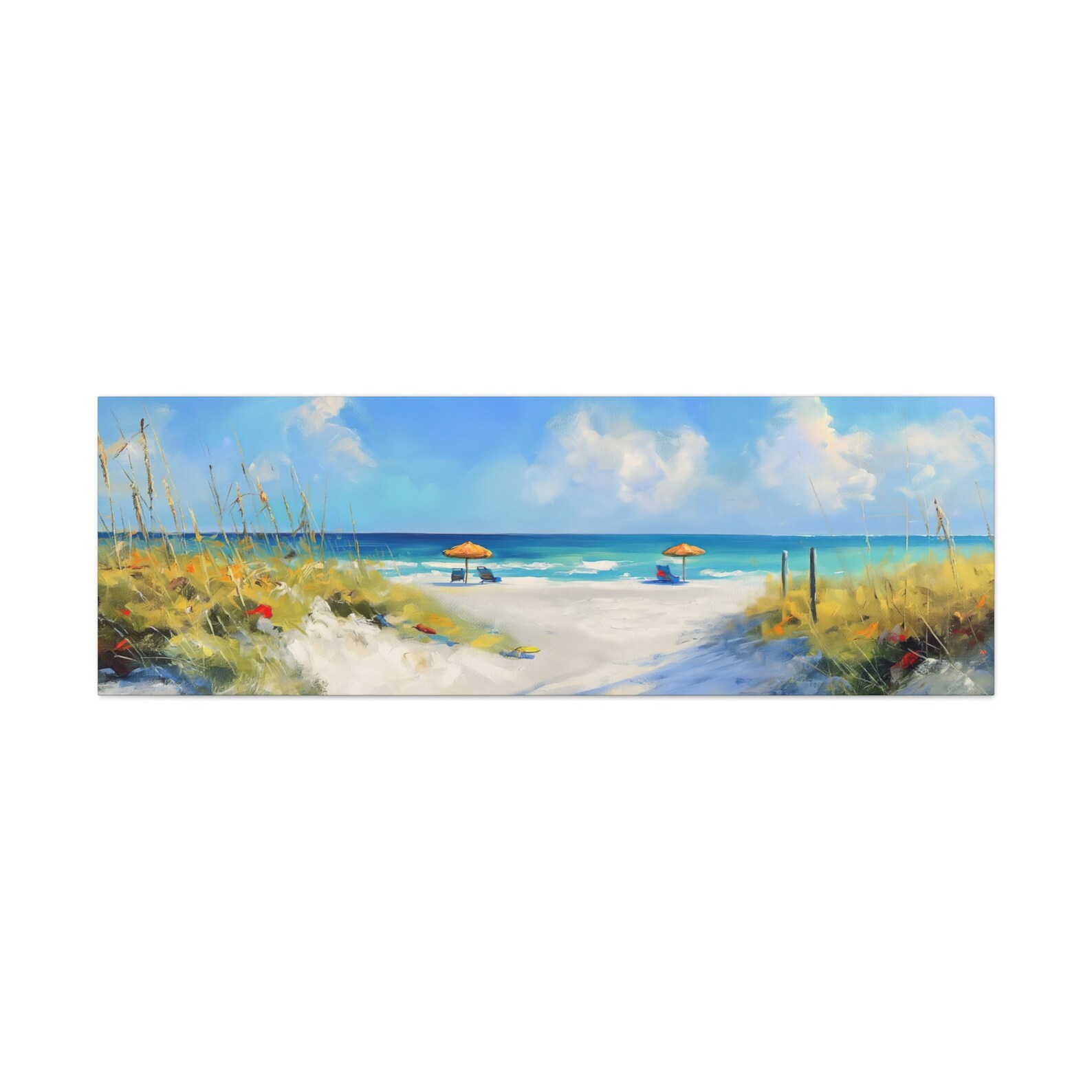 Emotional Seascape: Expressionist Beach Canvas | Serene Beach Scene ...