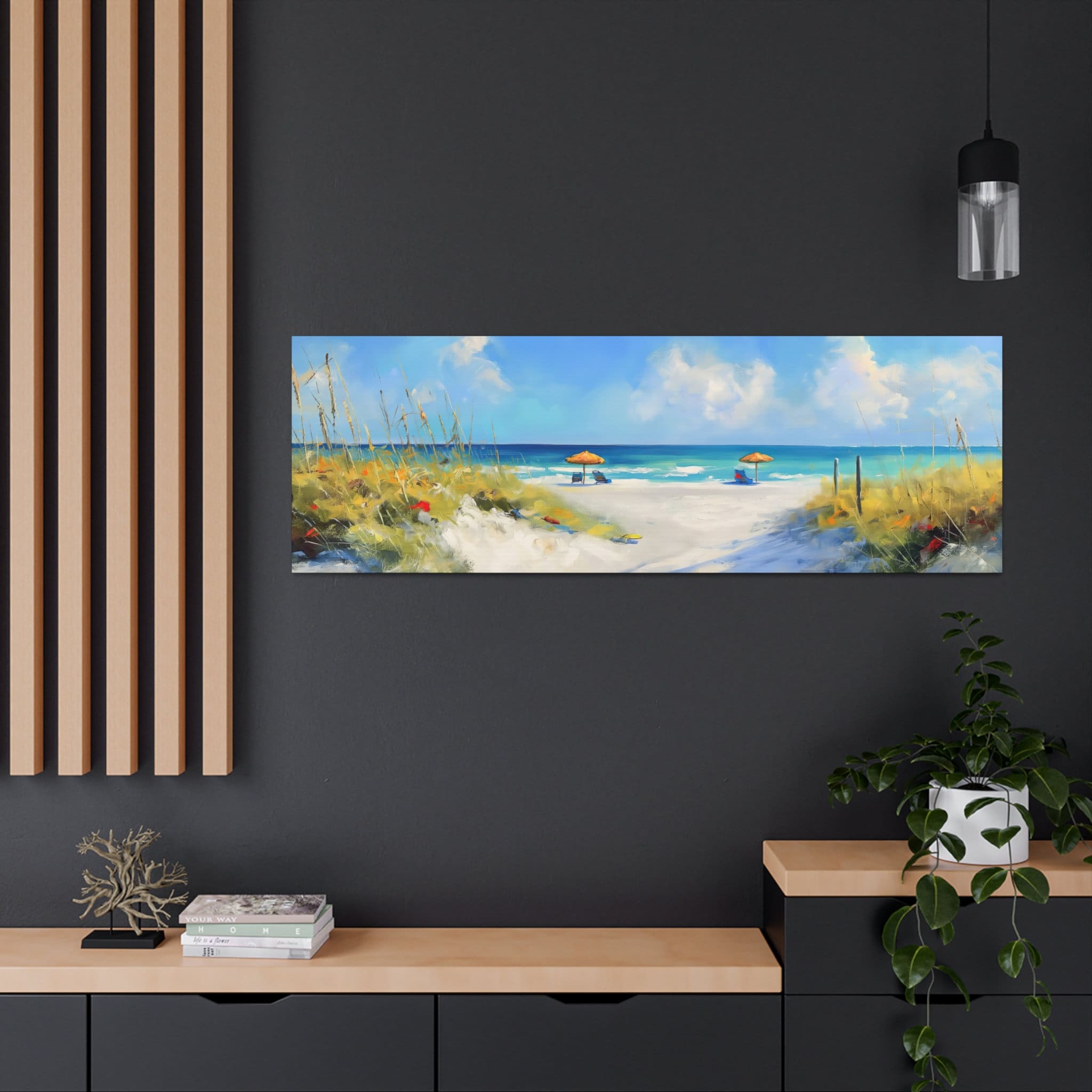 Emotional Seascape: Expressionist Beach Canvas | Serene Beach Scene ...