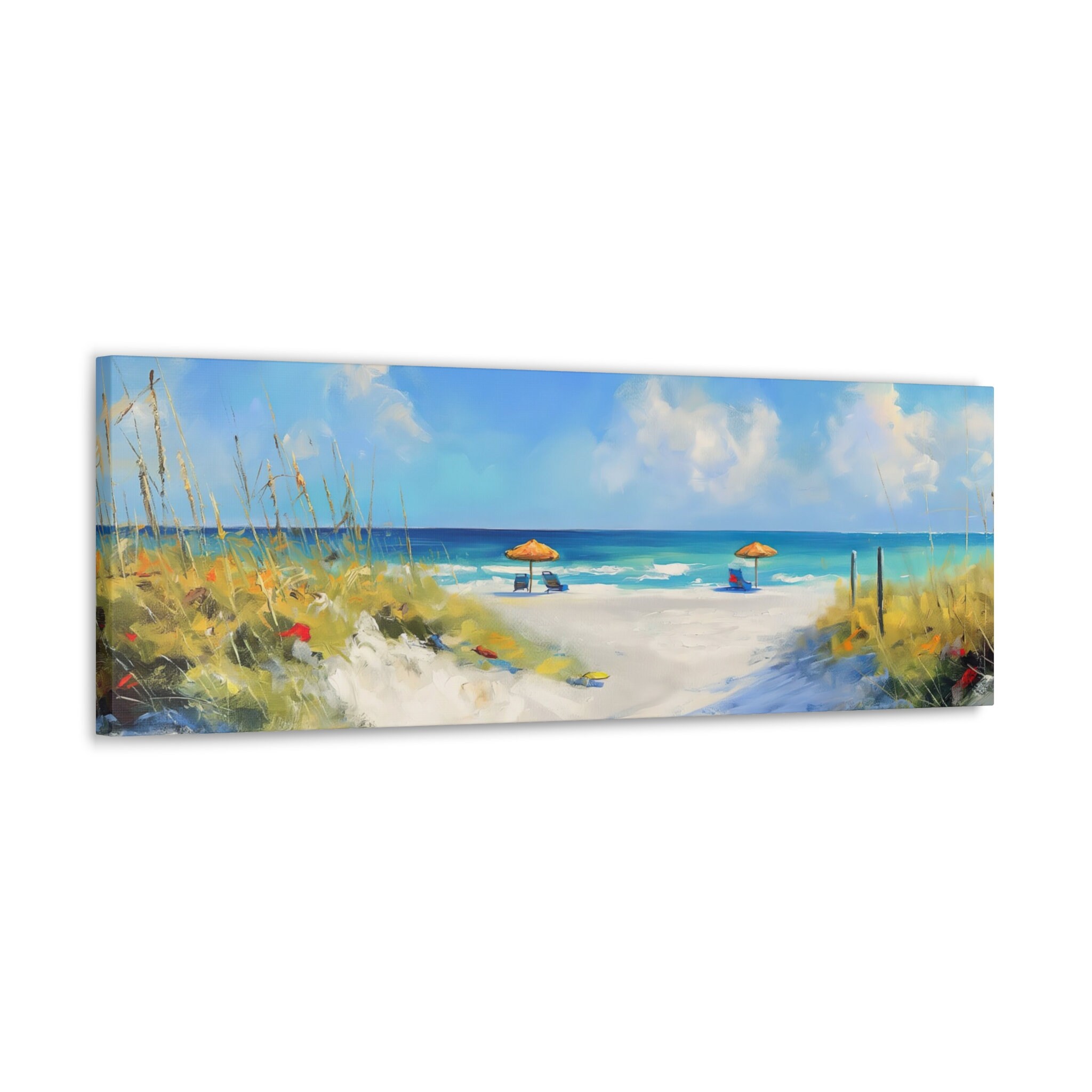Emotional Seascape: Expressionist Beach Canvas | Serene Beach Scene ...