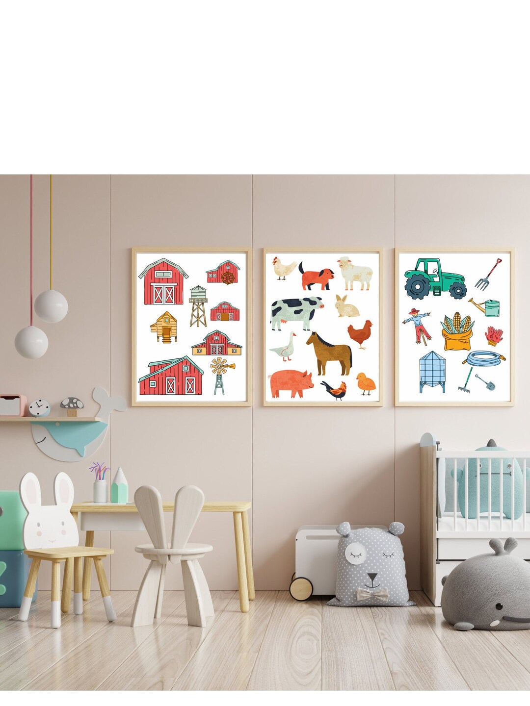 Digital Download Print - Farm Set of 3 - Etsy