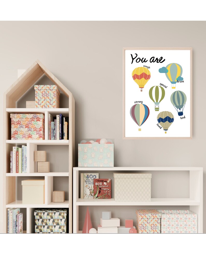 Digital Download Print - Hot Air Balloon Affirmations - Etsy