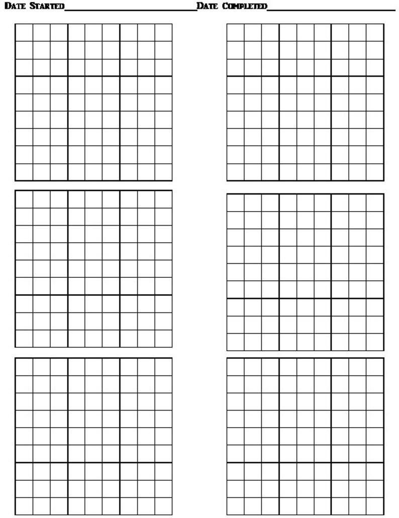 Sudoku Game Grid 31 Blank Pages PDF for Kindle Scribe/remarkable ...