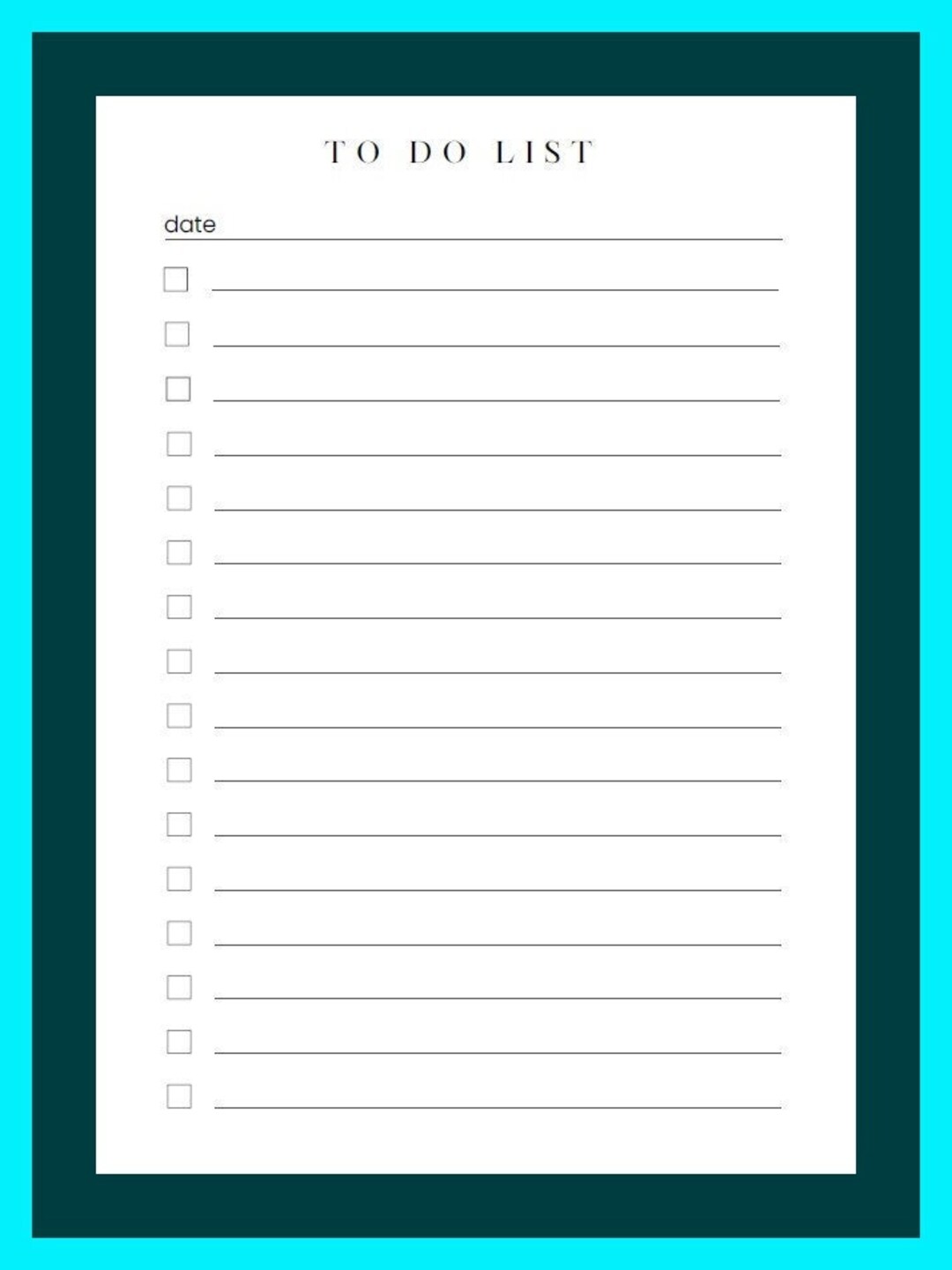 To Do List Planner Organizer Calendar Down Load and Print Basic ...