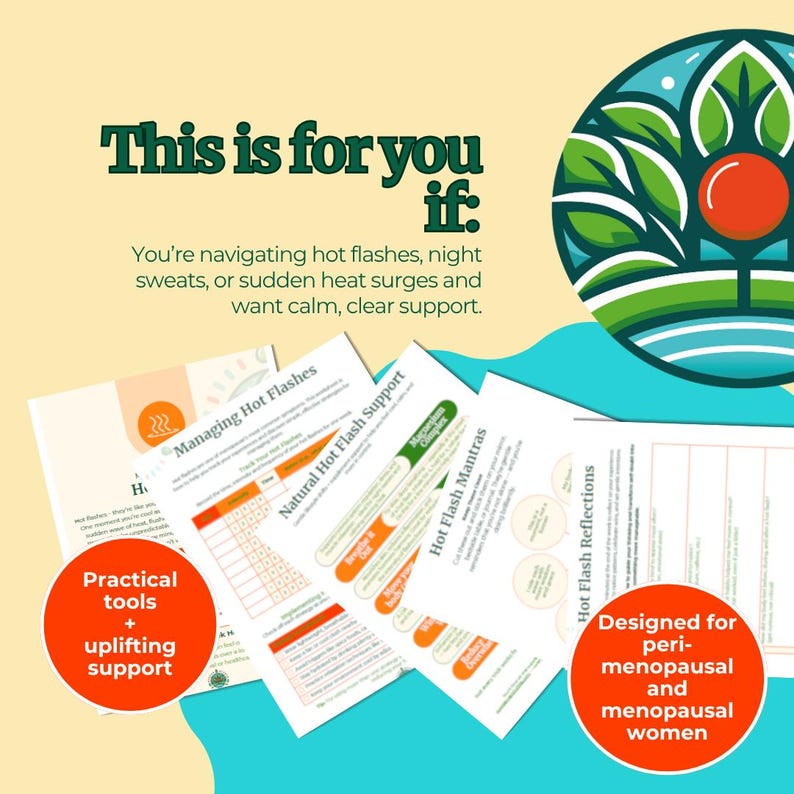Hot Flash Relief Bundle – Printable Tracker, Tips, Reflections and ...
