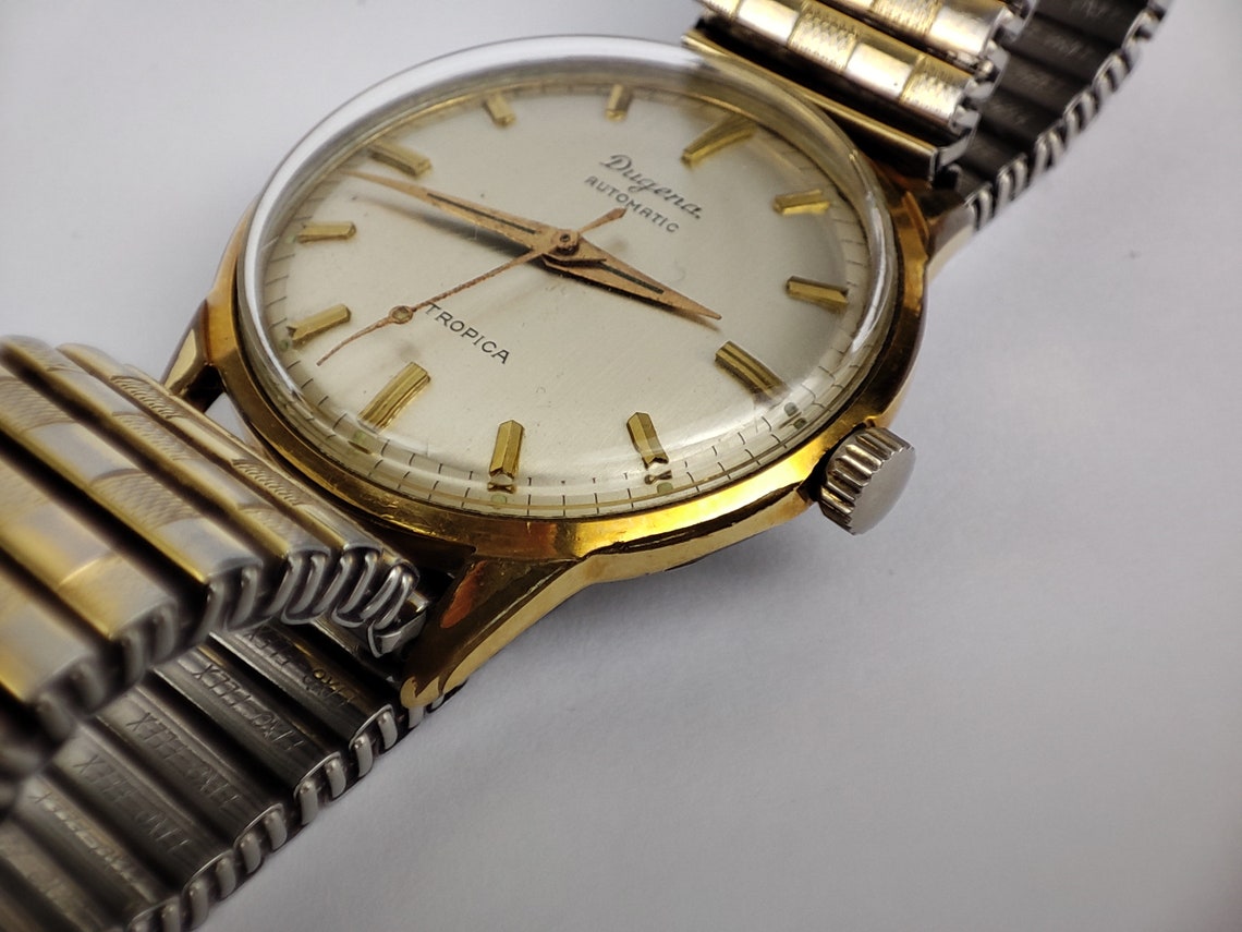 Vintage German Watch Dugena Tropica Automatic Mens Wristwatch, Rare ...
