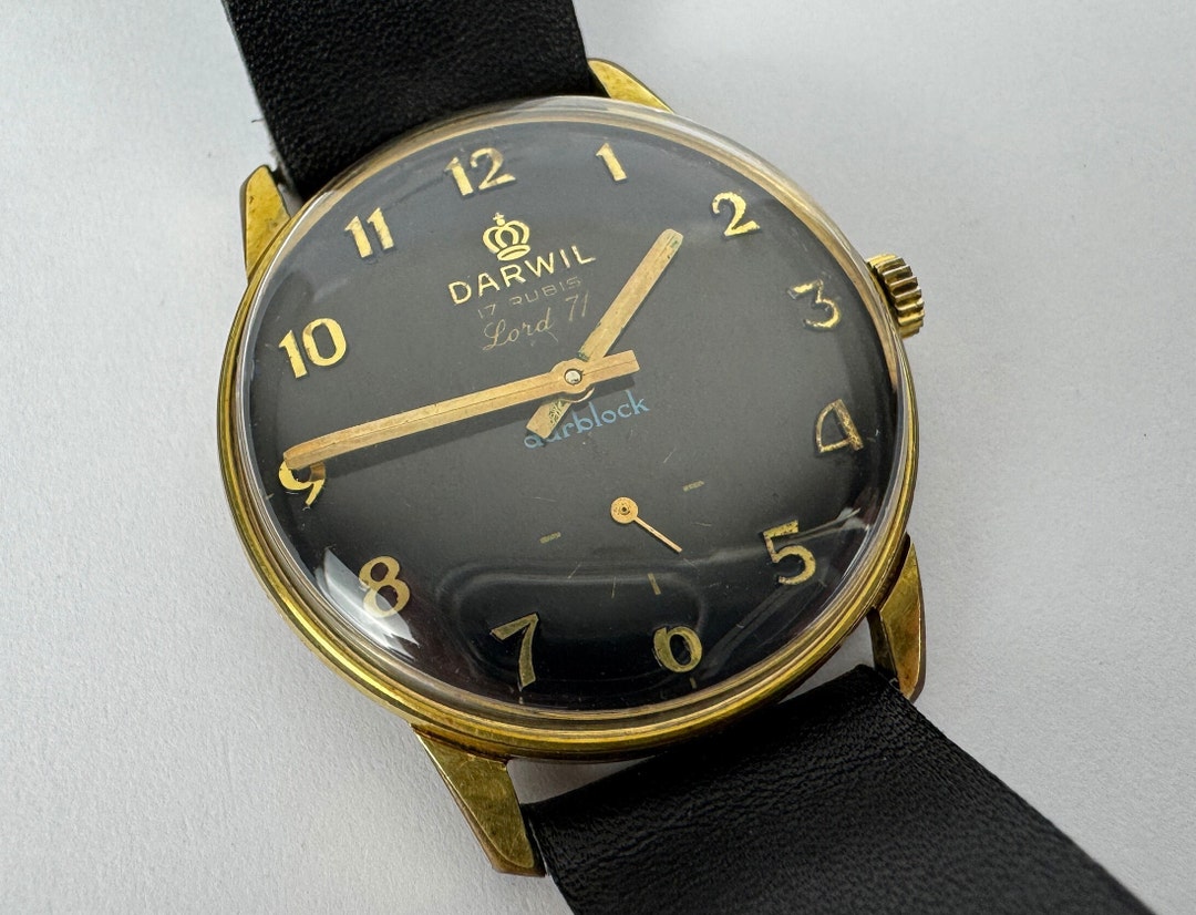 Vintage Swiss Watch Darwil Lord 71 Darblock Manual Mens Wristwatch ...