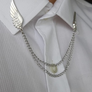 Shirt Collar Pin Angel Wing,silver Color Collar Pin,collar Bar,shirt ...