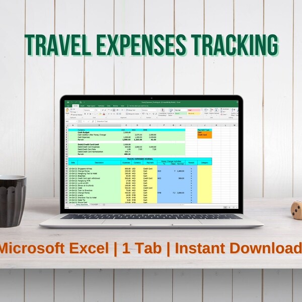 Travel Expense Report Template - Etsy