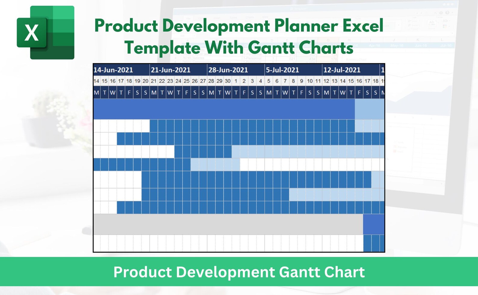 Product Development Planner Excel Template With Gantt Charts - Etsy