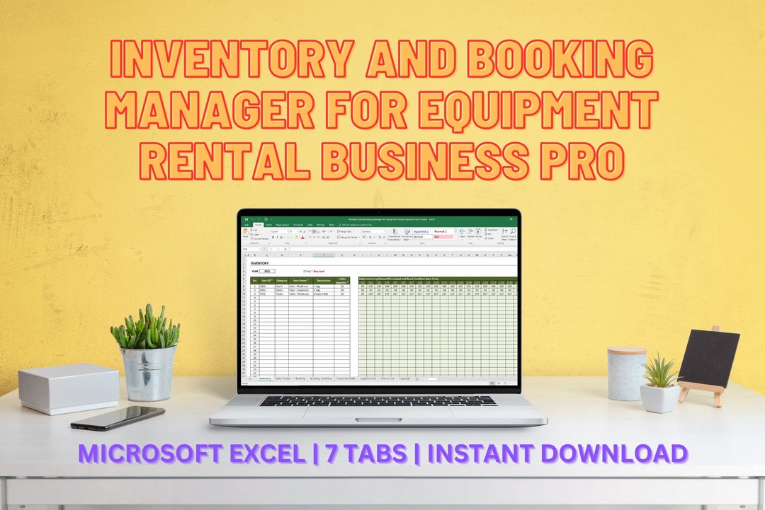 Rental & Booking Inventory Tracking Spreadsheet - PRO Rental Inventory ...