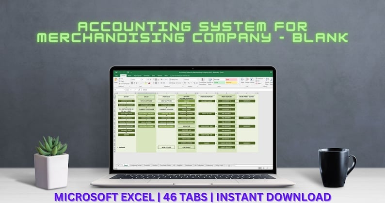 Double Entry Accounting Template - Retail Bookkeeping Excel Template - Etsy