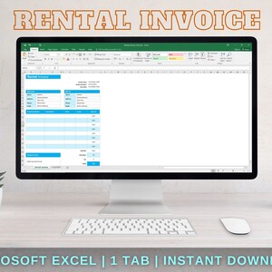Rental Invoice Form Excel Sheet - Excel Template for Landlords - Etsy