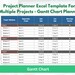 Project Planner Excel Template for Multiple Projects - Gantt Chart ...