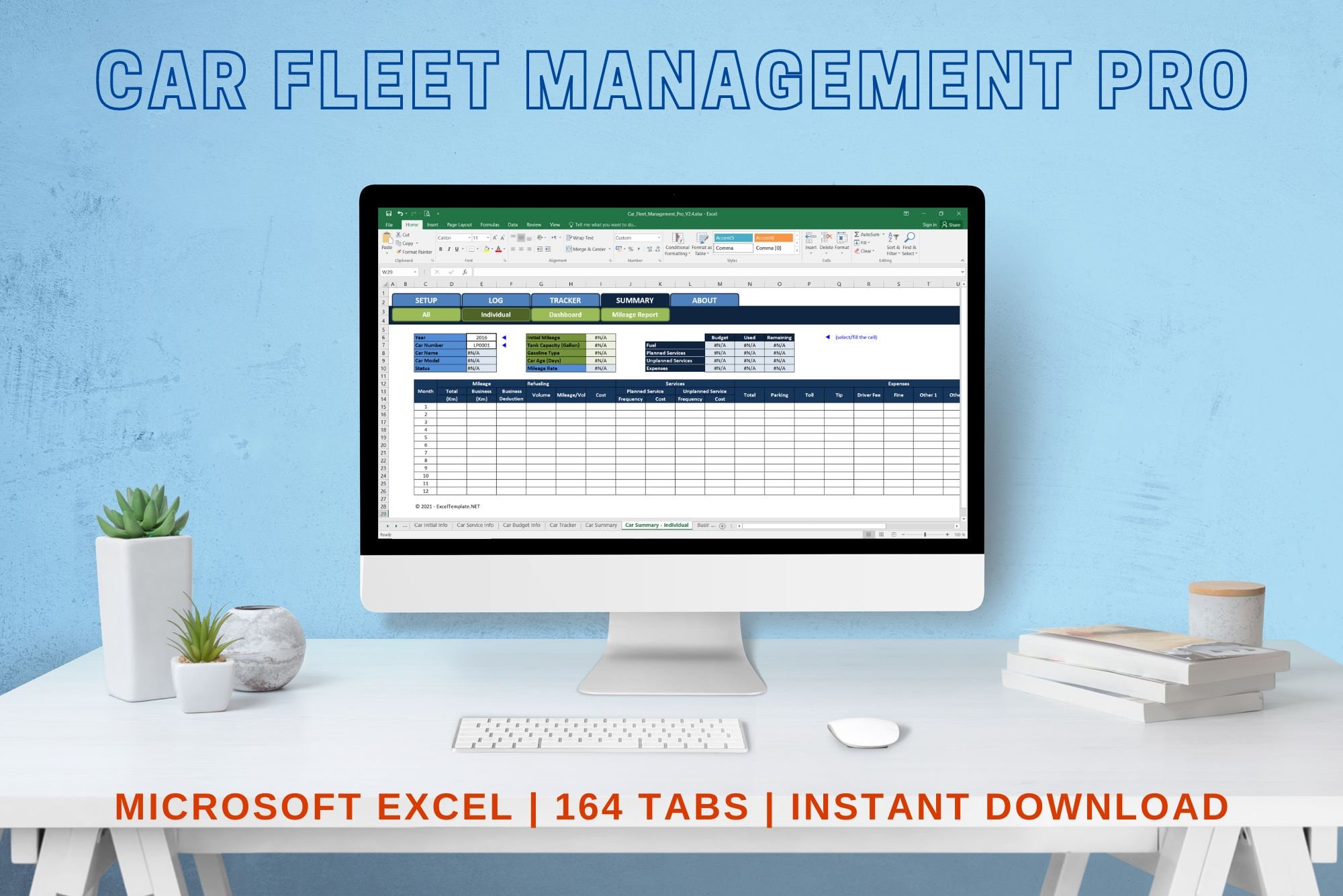 Car Fleet Business Management Excel Template - Etsy