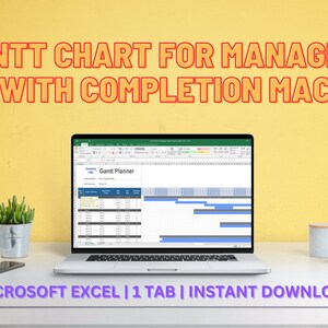 Project Management Excel Template for Managers - Gantt Chart Planner ...