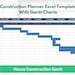 Construction Planner Excel Template With Gantt Charts - Etsy