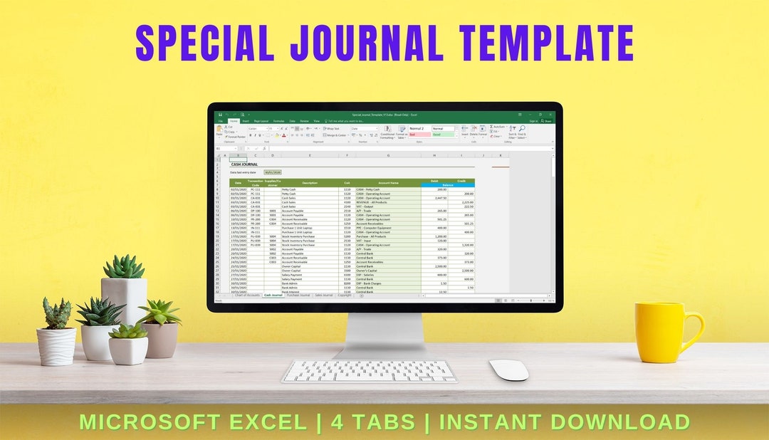 Retail Bookkeeping Excel Template - Special Accounting Journal - Etsy