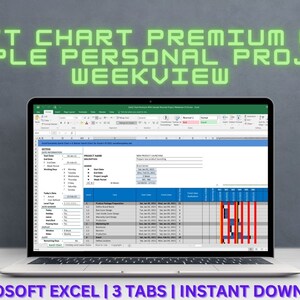 Weekly Project Planner Excel Template With Gantt Chart - With Examples ...