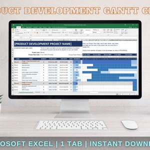 Product Development Planner Excel Template With Gantt Charts - Etsy