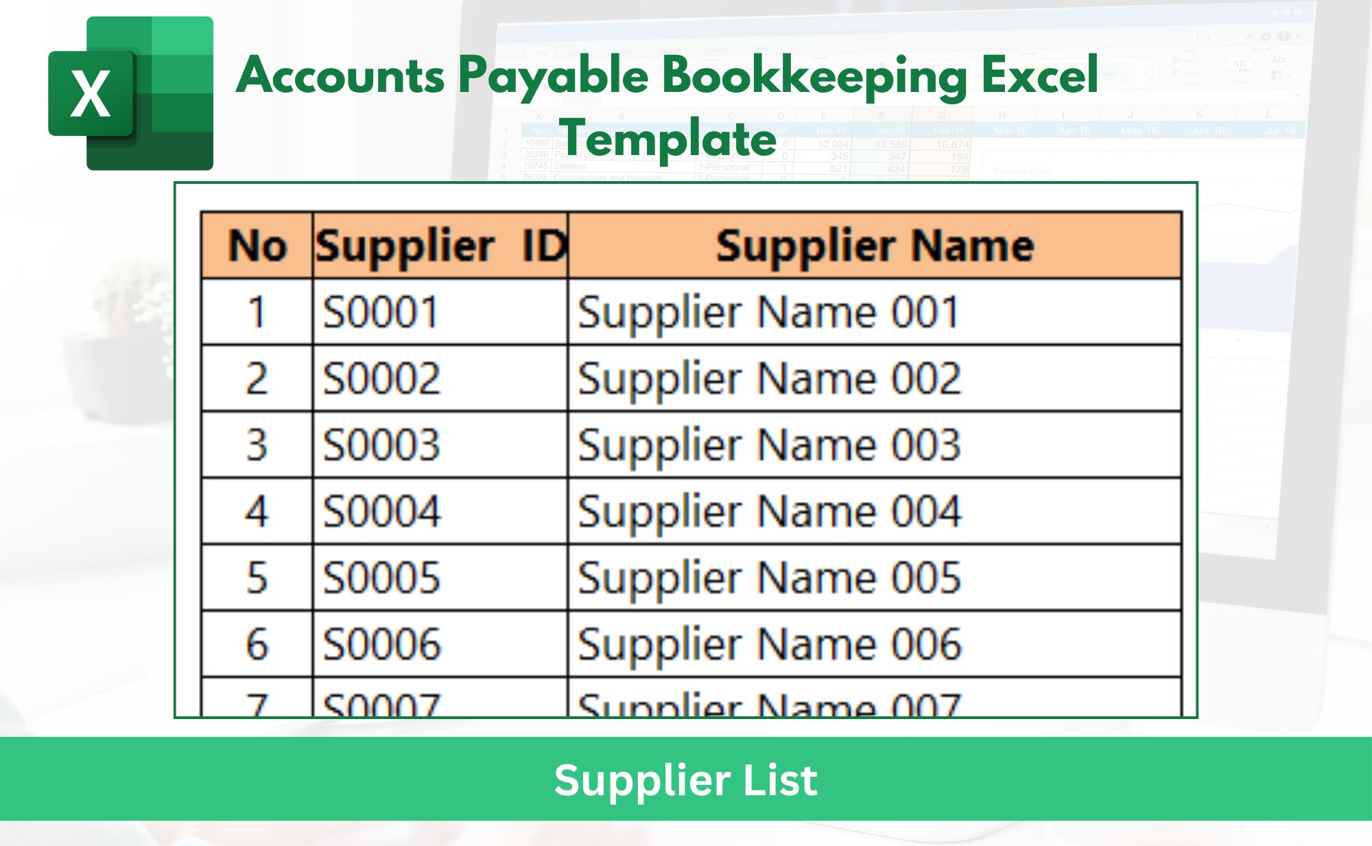 Accounts Payable Bookkeeping Excel Template - Etsy