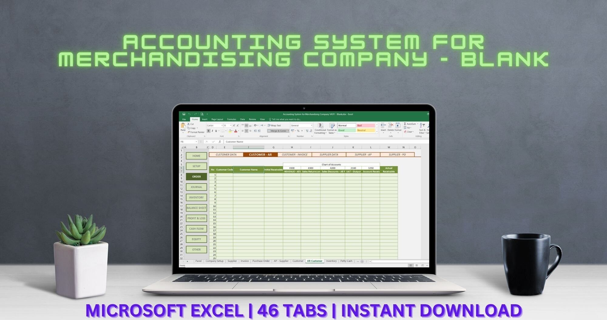 Double Entry Accounting Template - Retail Bookkeeping Excel Template - Etsy