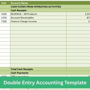Double Entry Accounting Template - Excel Template With Examples - Etsy