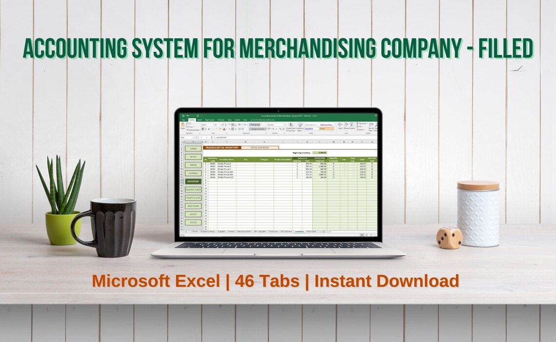 Double Entry Accounting Template - Excel Template With Examples - Etsy