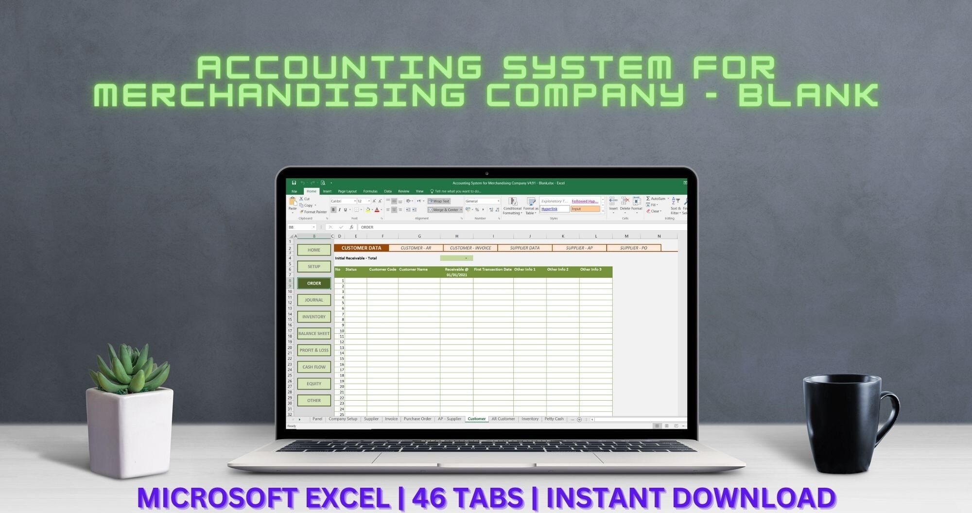 Double Entry Accounting Template - Retail Bookkeeping Excel Template - Etsy