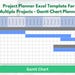 Project Planner Excel Template for Multiple Projects - Gantt Chart ...