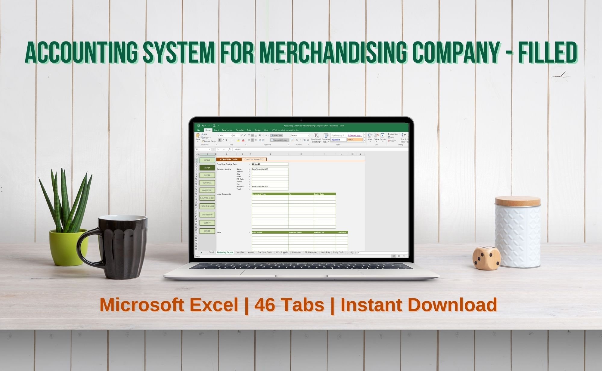 Double Entry Accounting Template - Excel Template With Examples - Etsy
