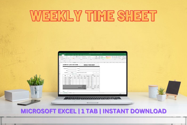 Weekly Employee Timesheet Tracking Excel Template - Etsy