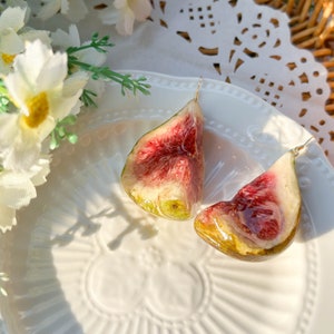 Real Fig Earrings, Pressed Fig Earrings, Dried Fig Fruit Earrrings ...