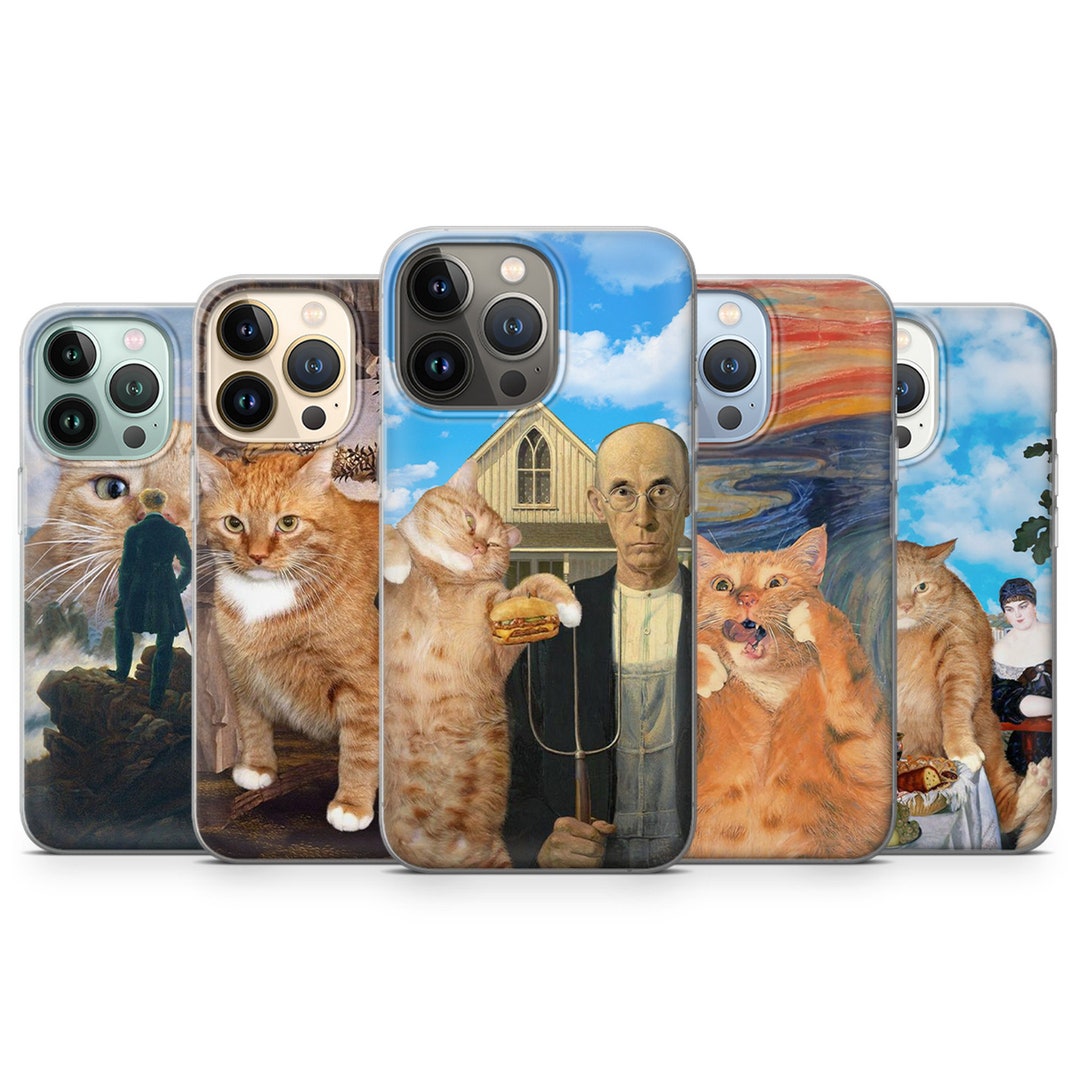 Ginger Cat Phone Case Modern Parody Cover Fit for iPhone 15 Pro Max, 14 ...
