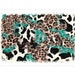 Cowhide Leopard Turquoise Glitter Background PNG Sublimation Design ...