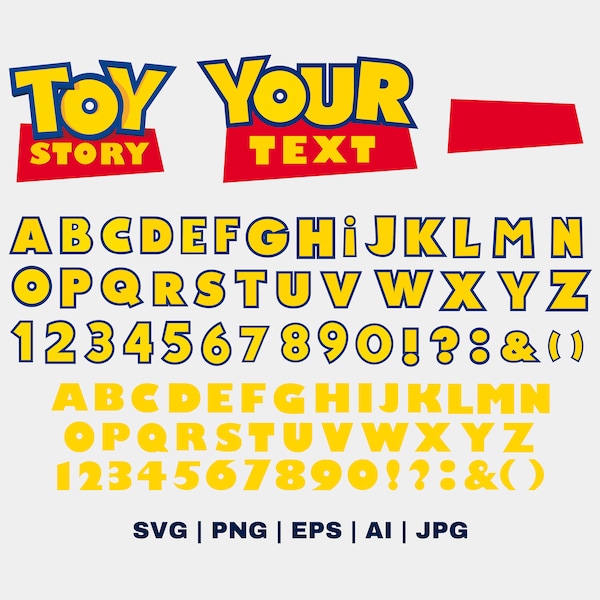Letra de fuente de toy story - Etsy México