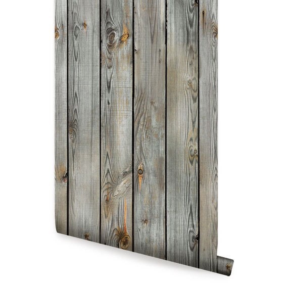 Vintage Grey Wood Wallpaper - Etsy