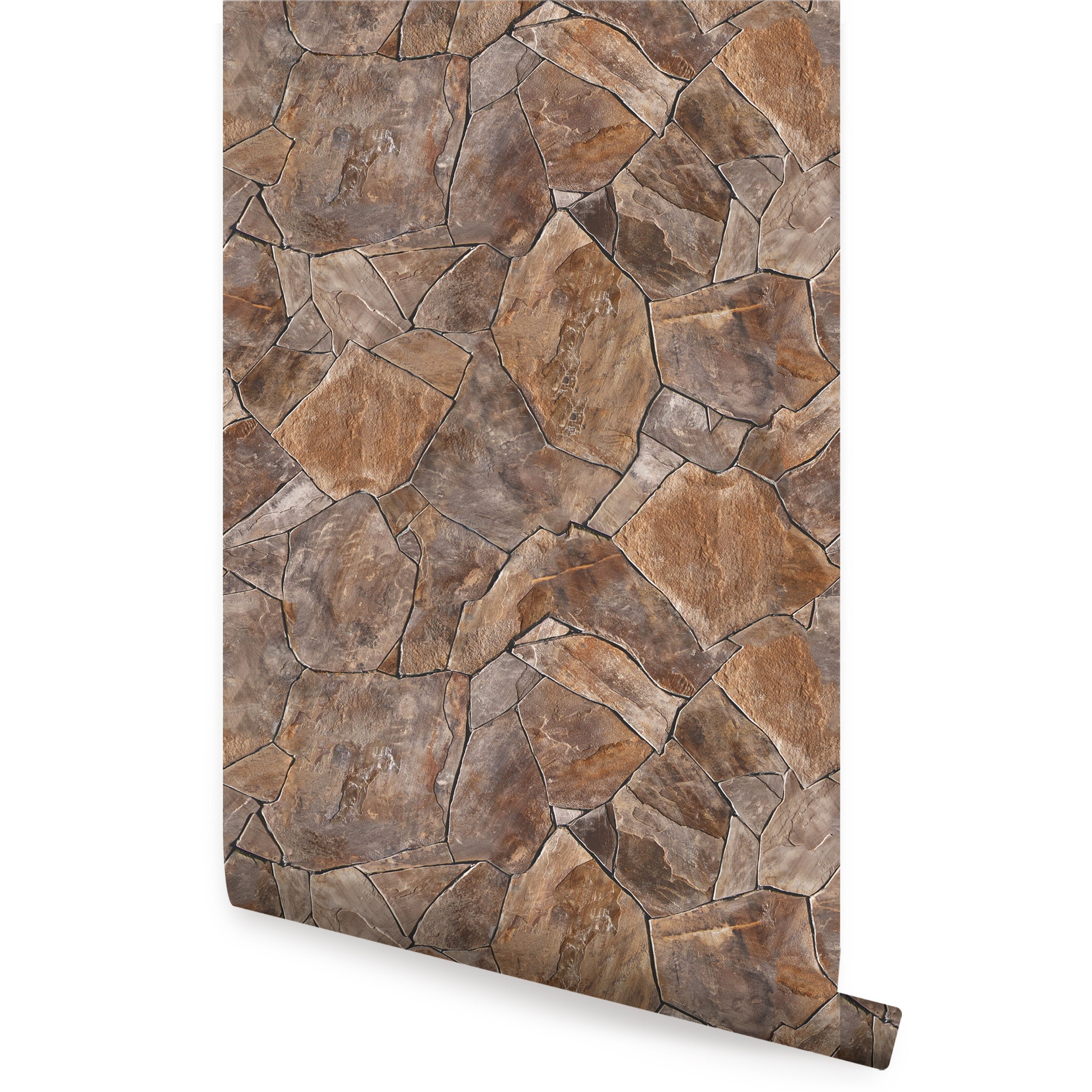 Split Stone Mosaic Stone Look, Dark, Wallpaper - Etsy