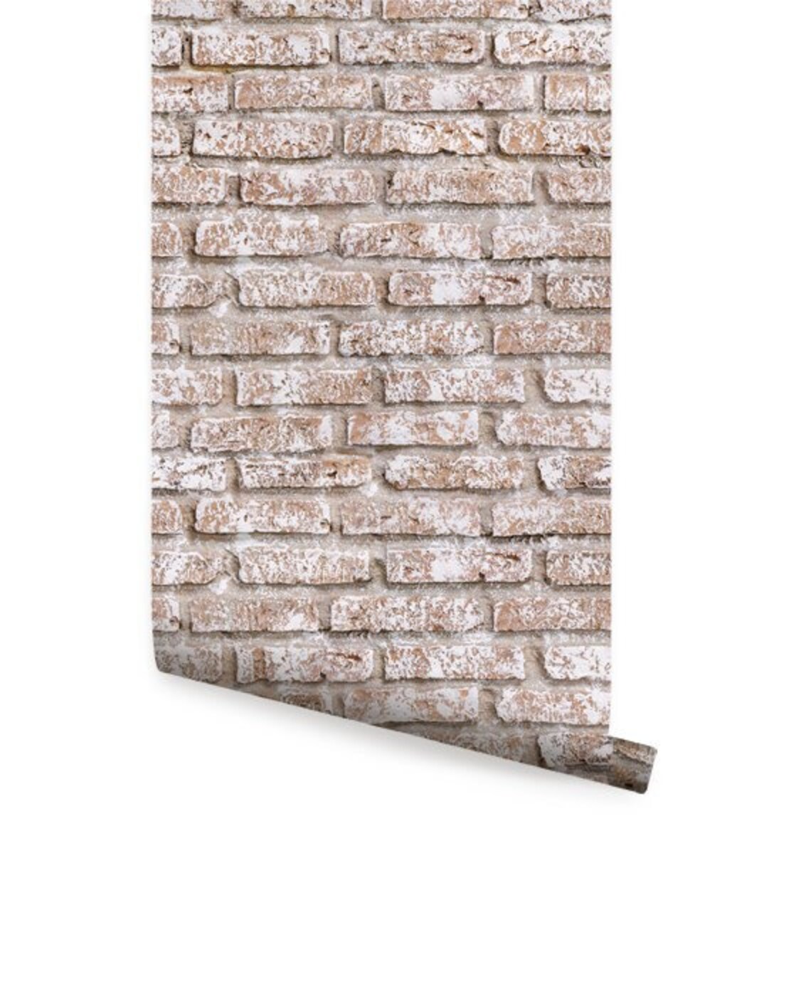 Whitewashed Vintage Brick Wallpaper - Etsy