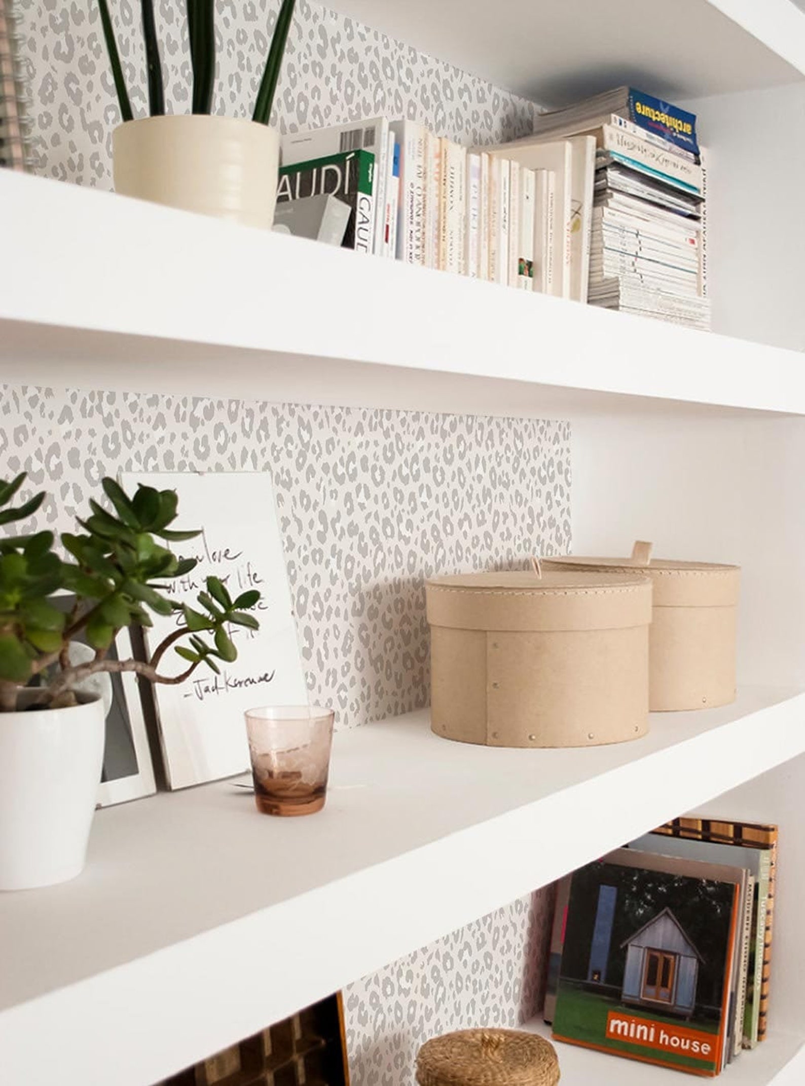 Animal Print Leopard Wallpaper, Light Grey, Wallpaper - Etsy