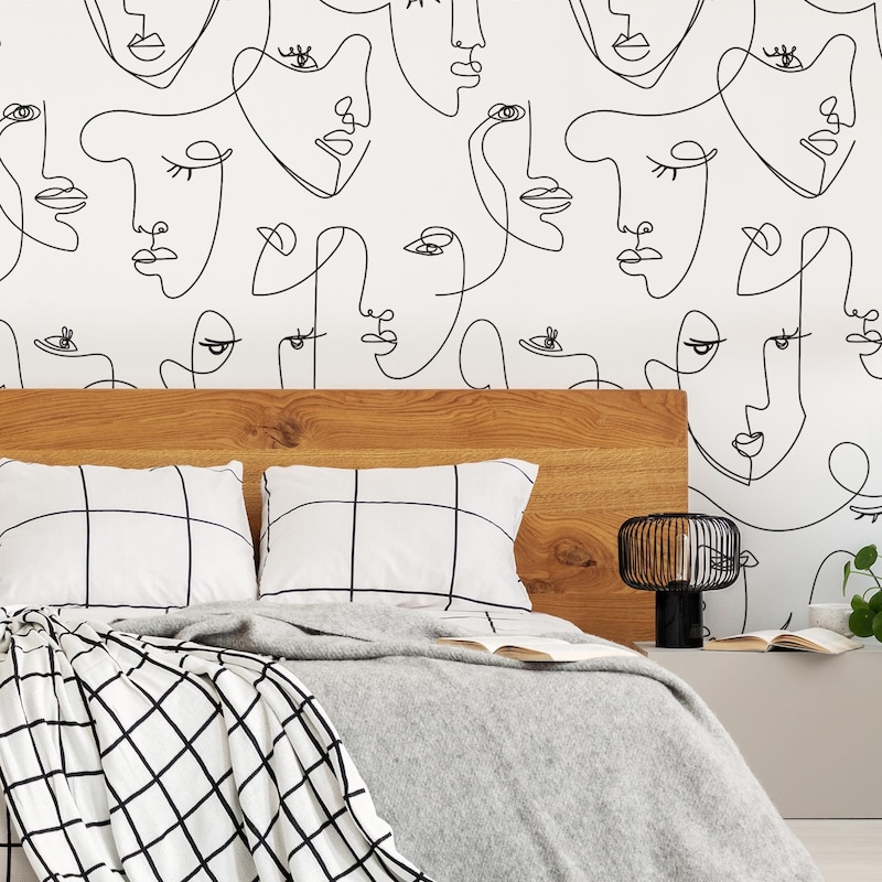 Removable Wallpaper Faces - Etsy
