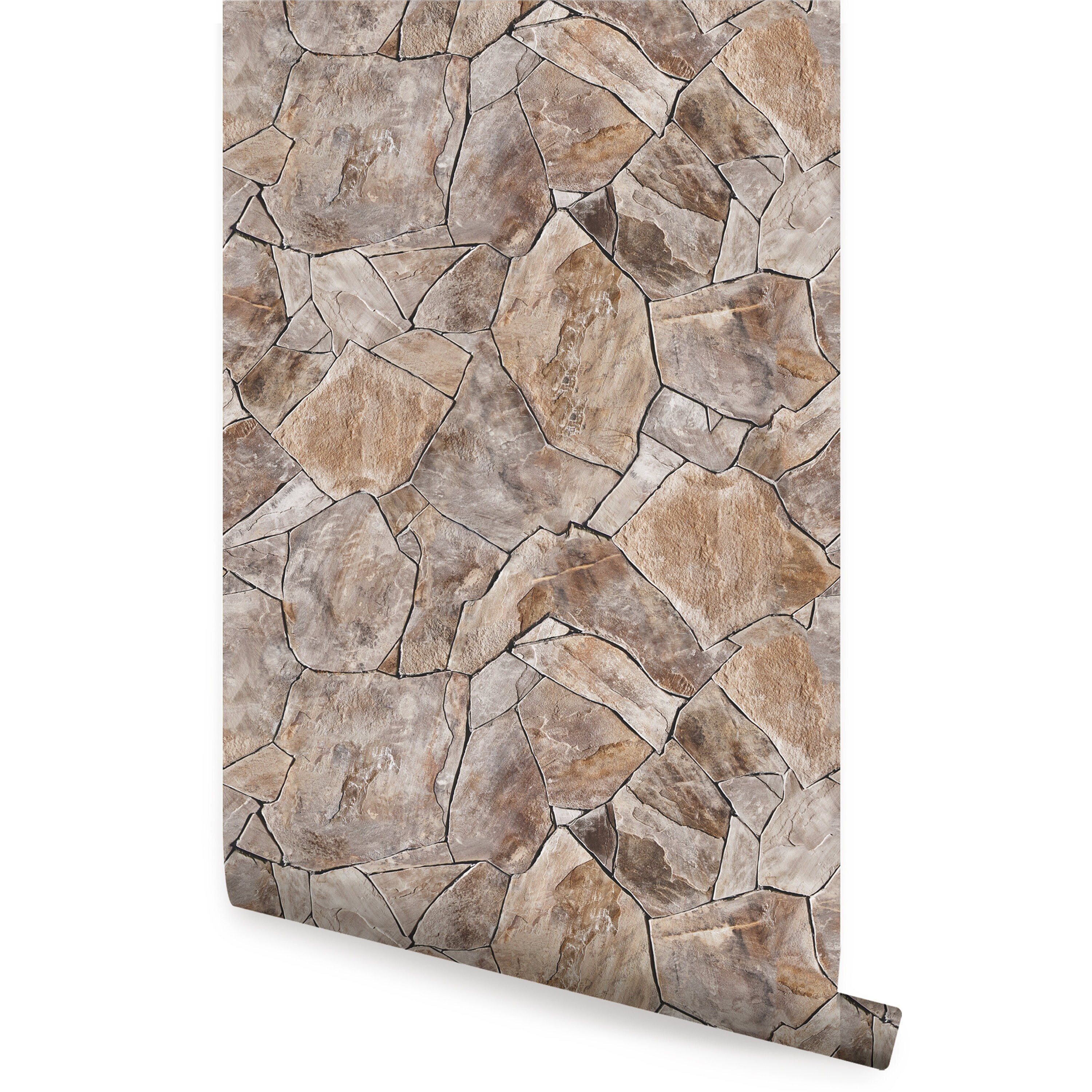Split Stone Mosaic Stone Look, Light, Wallpaper - Etsy